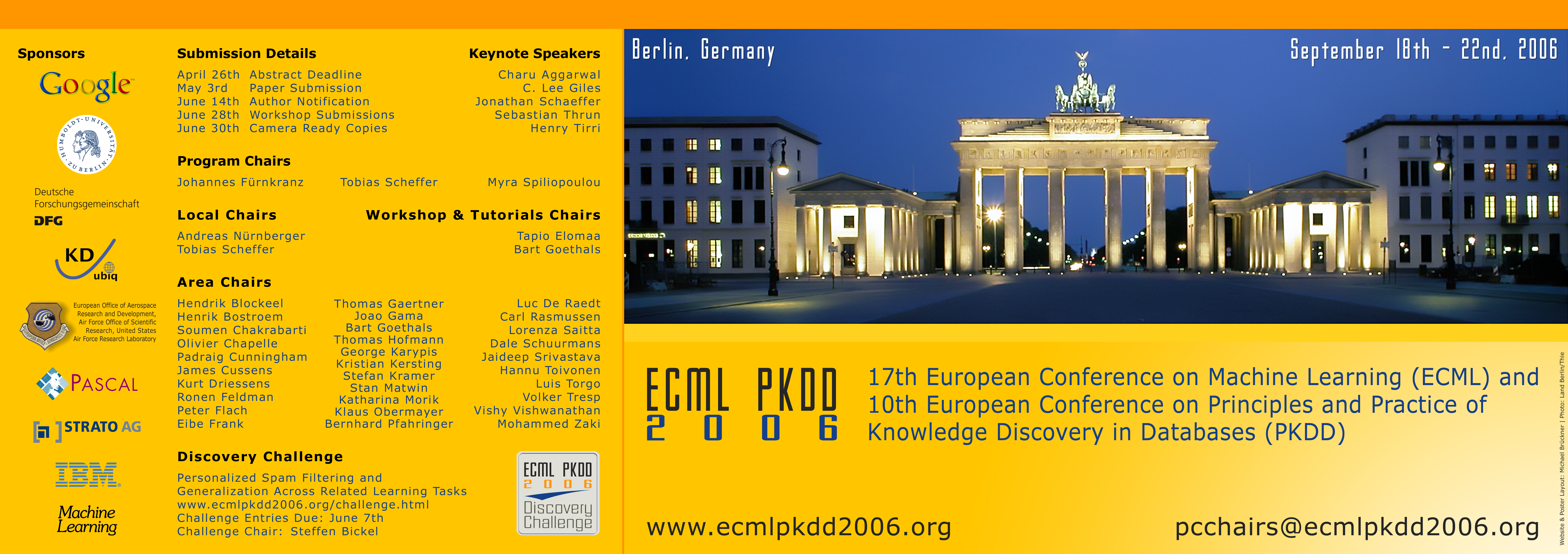 ECML/PKDD 2006 - Berlin, Germany